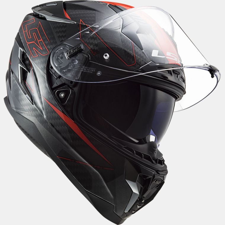 LS2 FF327 Challenger Carbon Fold Rød - SafeMC