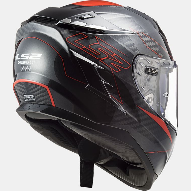 LS2 FF327 Challenger Carbon Fold Rød - SafeMC